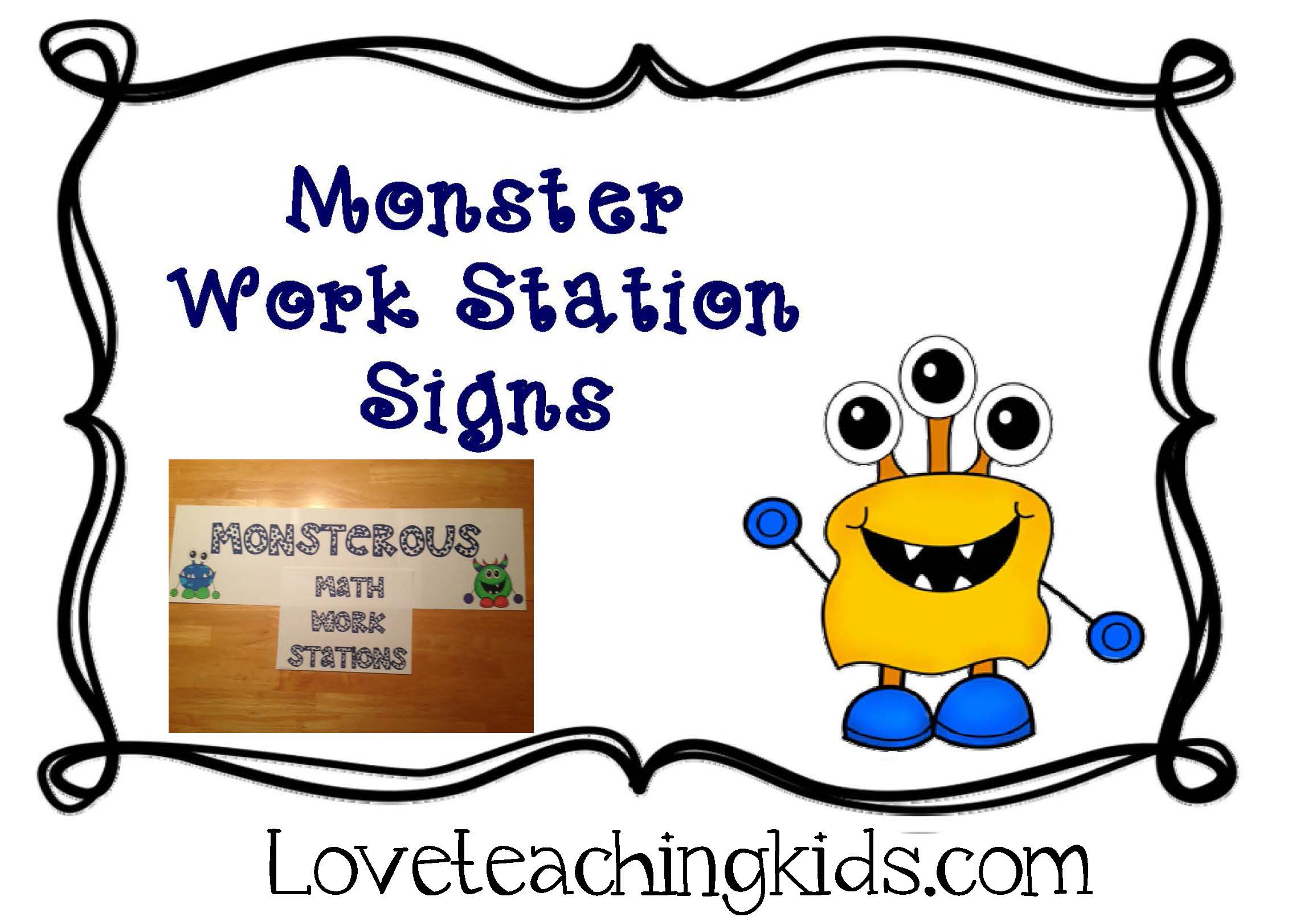 Monster signs blog picture - Love Teaching Kids