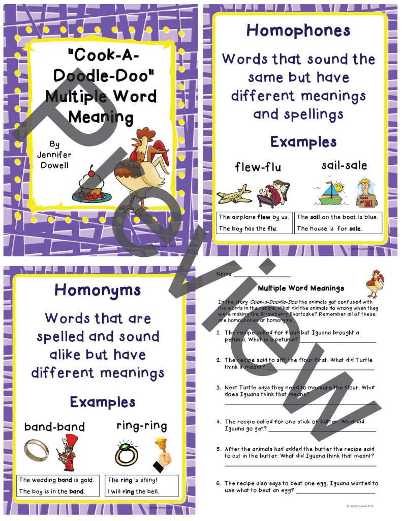 preview cook a doodle - Love Teaching Kids